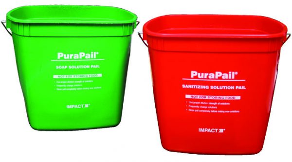 6 QT. UTILITY PURAPAIL “SANITIZING”, RED #5506-6S – The Janitors Supply ...