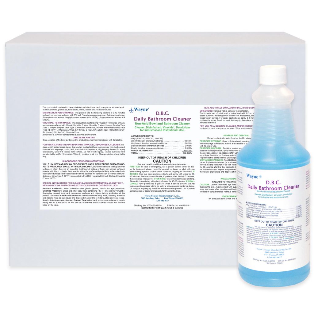D.B.C. DAILY BATHROOM CLEANER – The Janitors Supply Co., Inc.